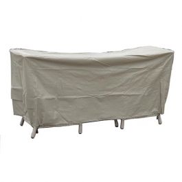 Round 80cm Bistro Table Set Cover - Khaki